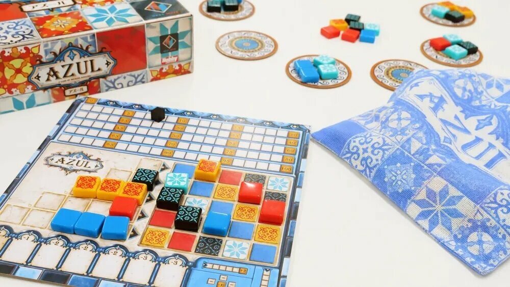 Настольная игра AZUL: Классическая стратегия с плиткой, несколько серий. Для семьи и вечеринок, отличный подарок.