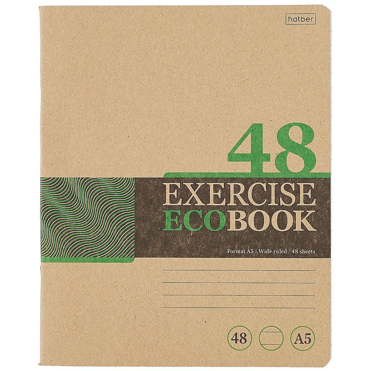 Тетрадь в линейку Hatber, "Экобук", 48 листов, в ассортименте