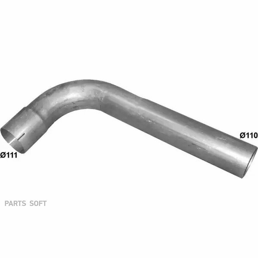Глушитель средняя труба MAN: TGA от официального дистрибьютора, POLMOSTROW, артикул 6851