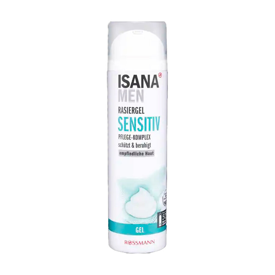 Гель для бритья ISANA Men - Sensitiv, для чувствительной кожи, 200мл, 1шт