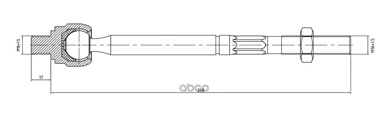 Тяга рулевая L/R CITROEN Jumper 2006->, FIAT Ducato 2006->, PEUGEOT Boxer 2006-> S&K арт. SKTR1112