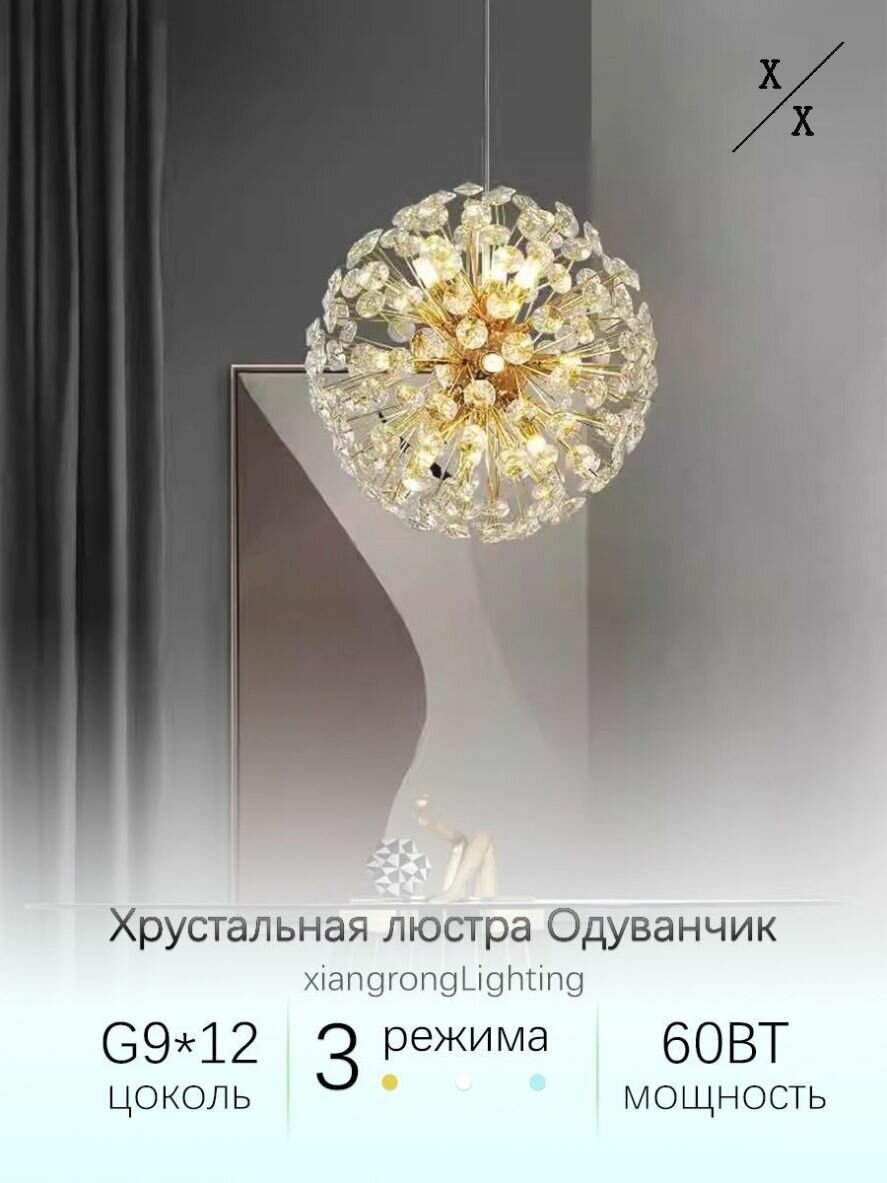 Светодиодная домашняя хрустальная люстра