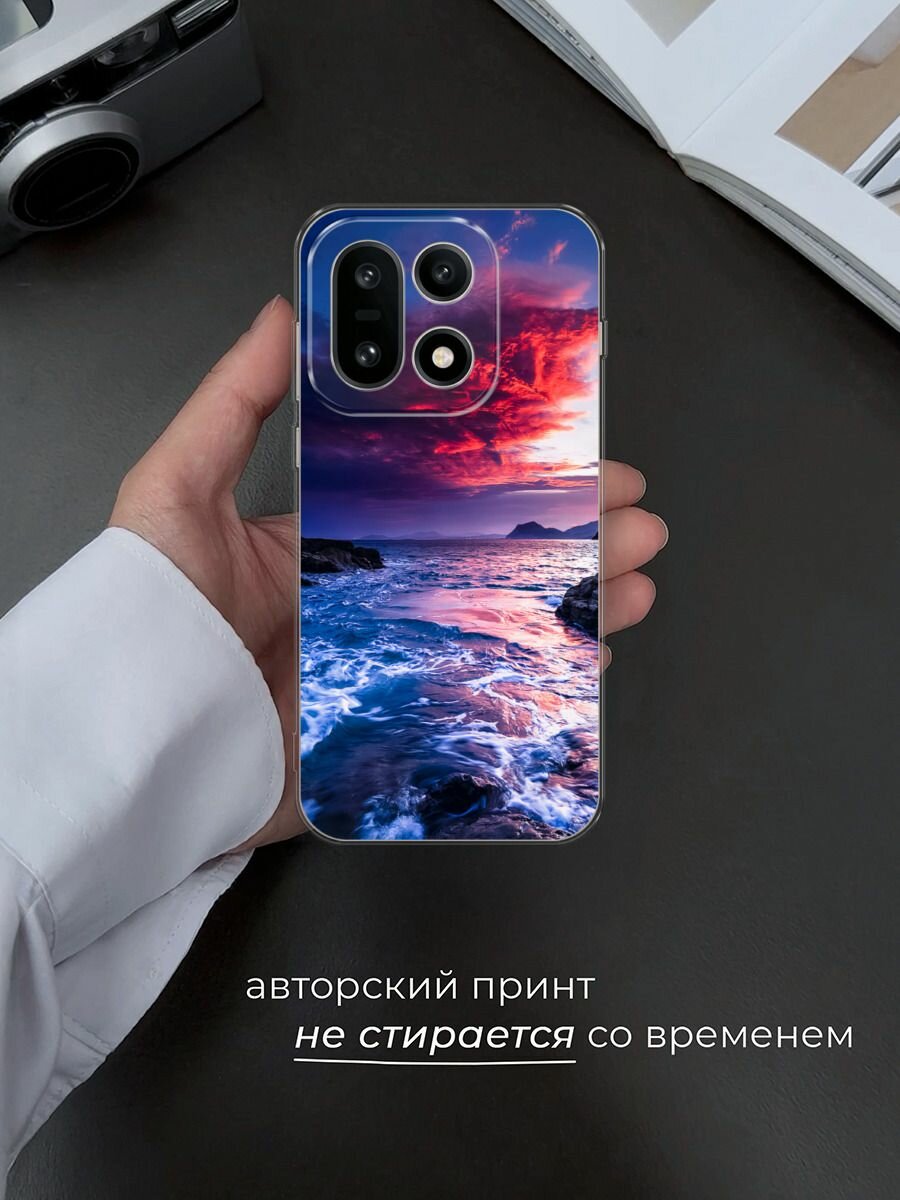 Силиконовый чехол на OnePlus 15 / Ван Плас 15 с принтом Волны 1 — фото 1