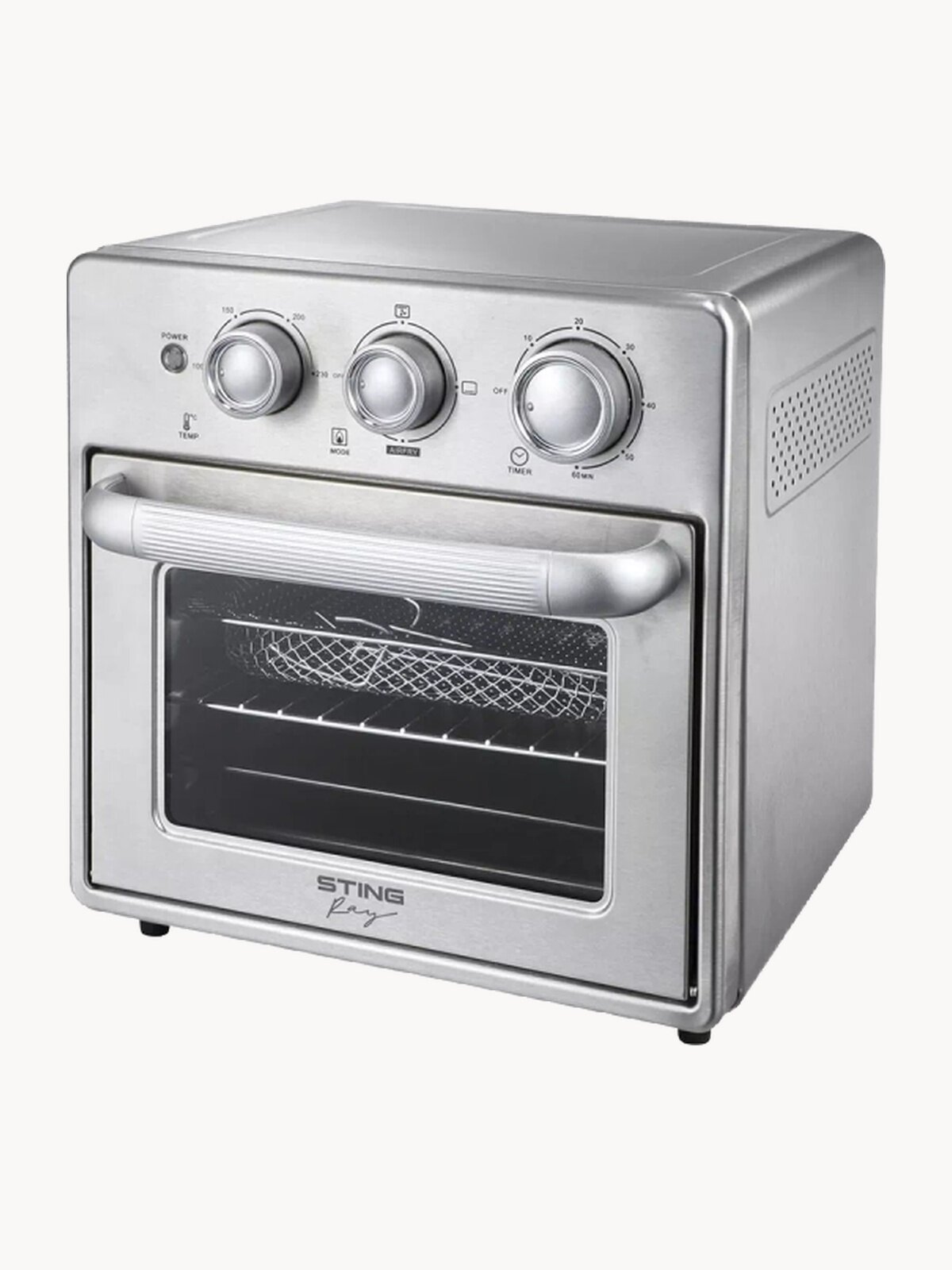 Аэрогриль духовка духовой шкаф мини-печь гриль аэрофритюрница тостер 6 в 1 STINGRAY ST-EO126A 20 литров конвекция сталь