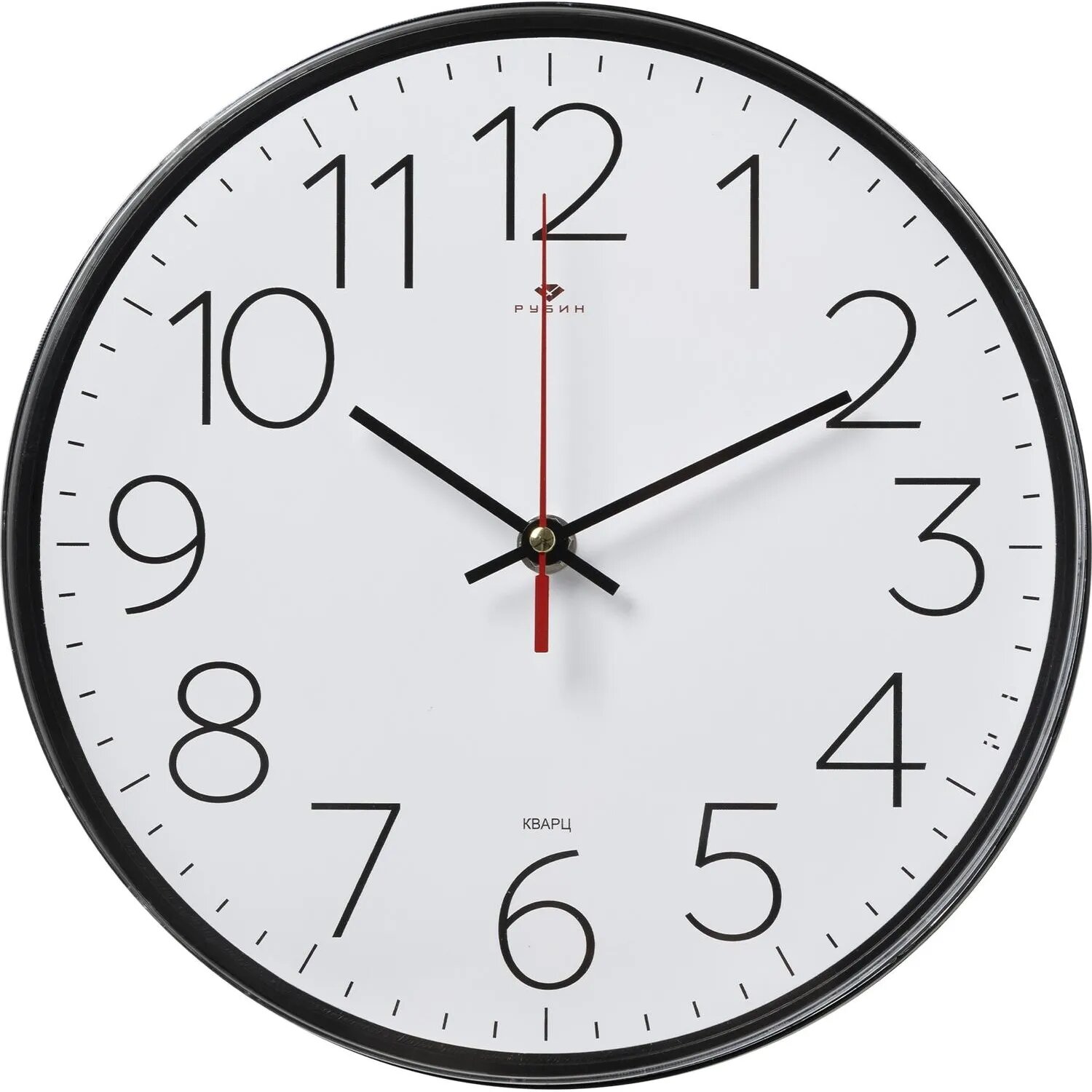 Часы настенные круг d=25см, основание черное Классика арт.2524-002