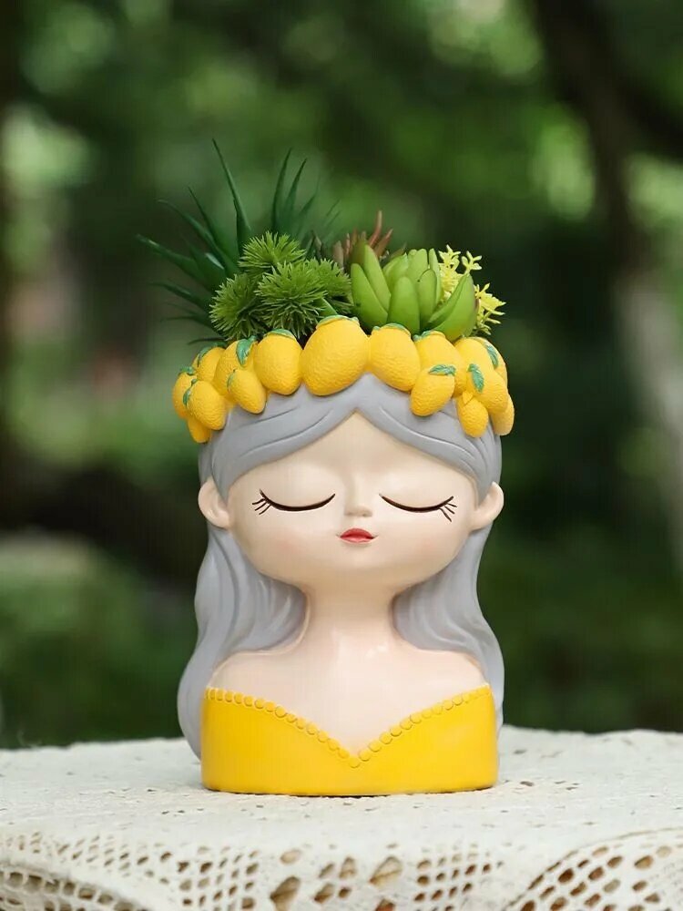 ROOGO Горшок для цветов, жёлтый цвет, 19 см х 15 см, 1 шт