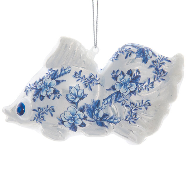 Стеклянная елочная игрушка Рыбка Ручеллаи: Gjel Flux 13 см, подвеска, Kurts Adler, TD1756