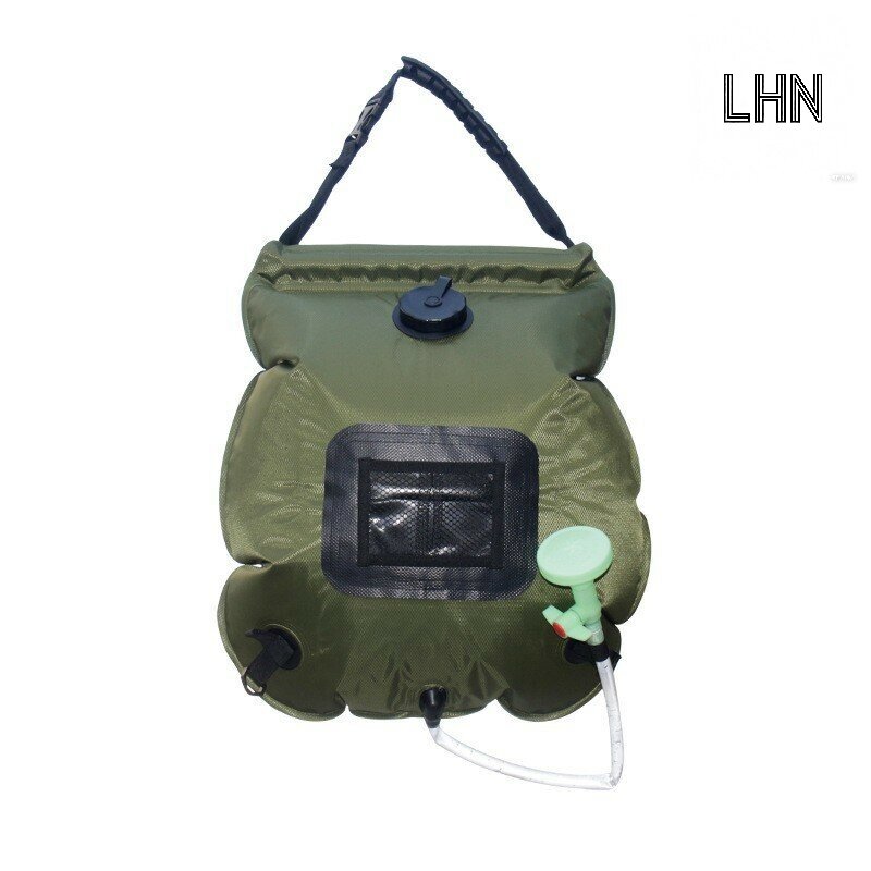 Сумка для душа, на солнечной батарее, 20 л, армейский зеленый