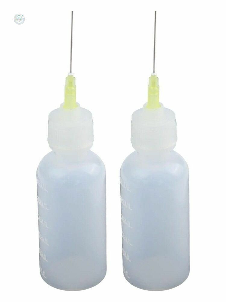 Аксессуары для точной пайки, 2 многоразовые пластиковые флаконы-дозаторы 50 мл с иглами, удобные капельницы для флюса, масла, клея, растворителя, компактный набор для дома, ремонта и творчества