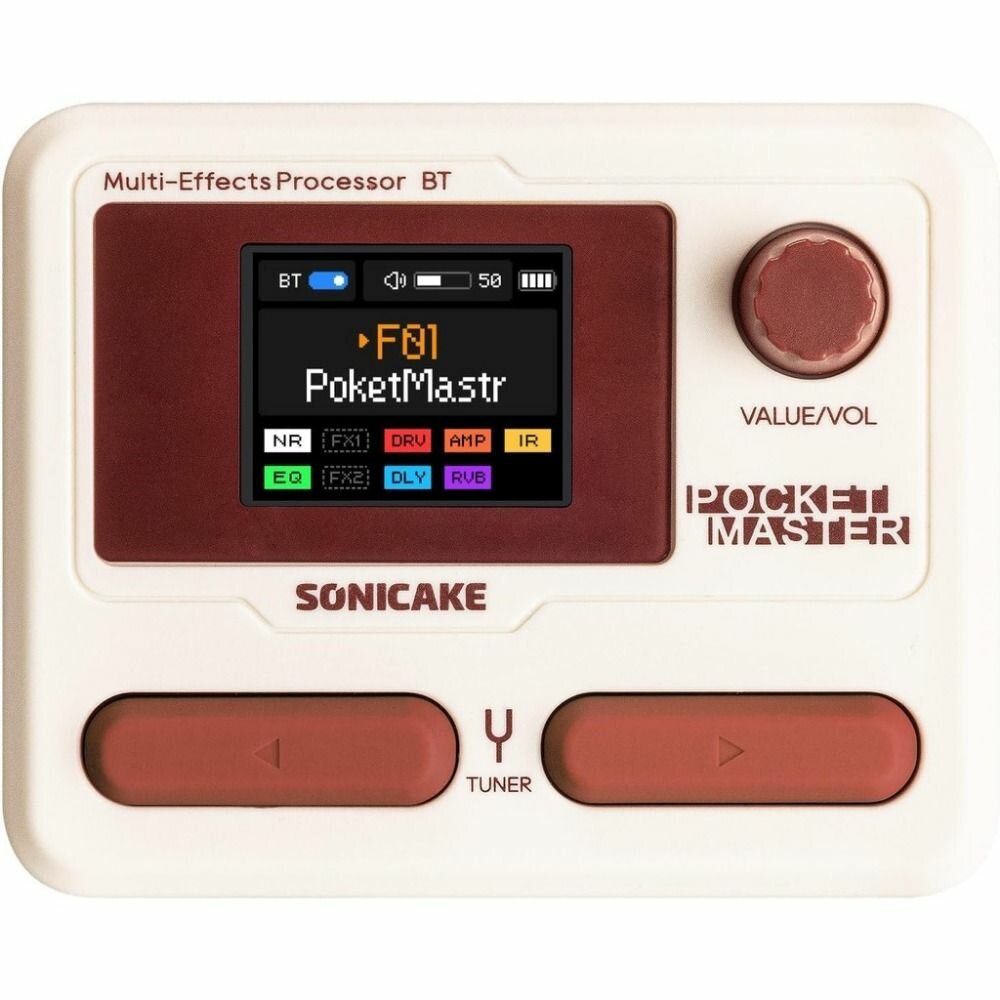 Sonicake Pocket Master Процессор Эффектов 9 Модулей,100 Ритмов/Пресетов, 20 Усил, Лупер Для Электрогитары