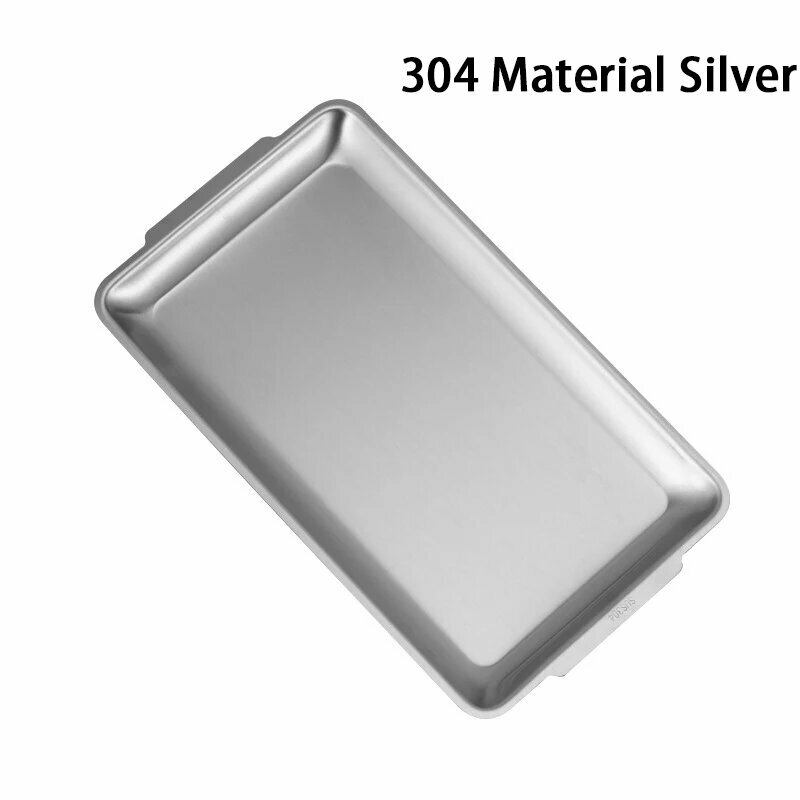 Прямоугольная тарелка 36x20см, 304 silver