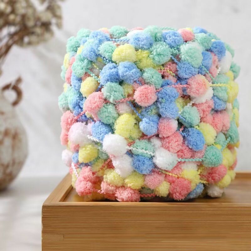 Пряжа шариковая для ручного вязания, мягкий полиэстер, 40 м, 30 ярких цветов, идеальна для пледов и творчества, ручная работа