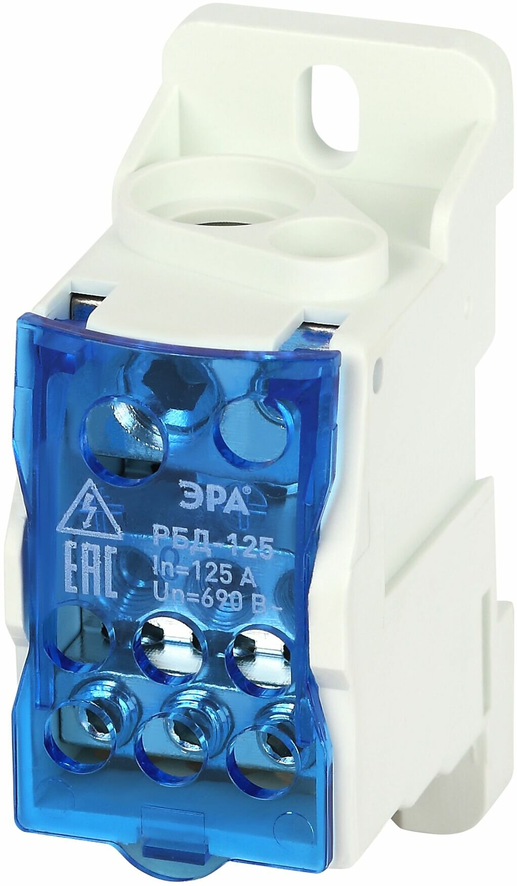 Распределительный блок Эра РБД-125А, на DIN-рейку, 16-35 мм2
