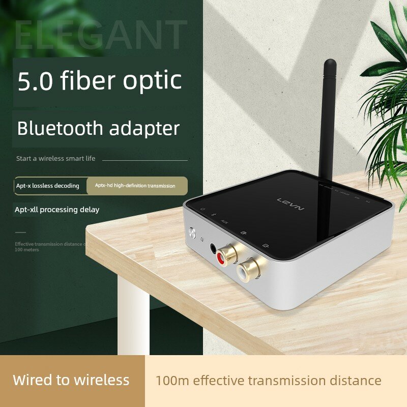 Levn 041 Двойной режим Bluetooth приемник передатчик для Hi-Fi аудиосистем, серебристый, совместимый с винтажными