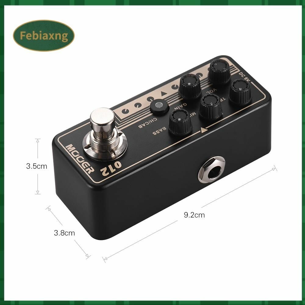 Модульный преамп Mooer 012, два канала, качественный звук, для рок-гитаристов