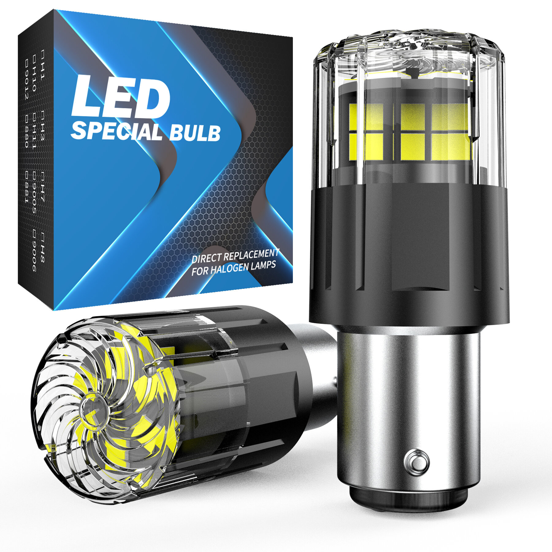 Лампа P21/5W белая суперяркая 1157 BAY15D P21/5W для замены автомобильной лампы для стоп-сигналов заднего хода,2шт.