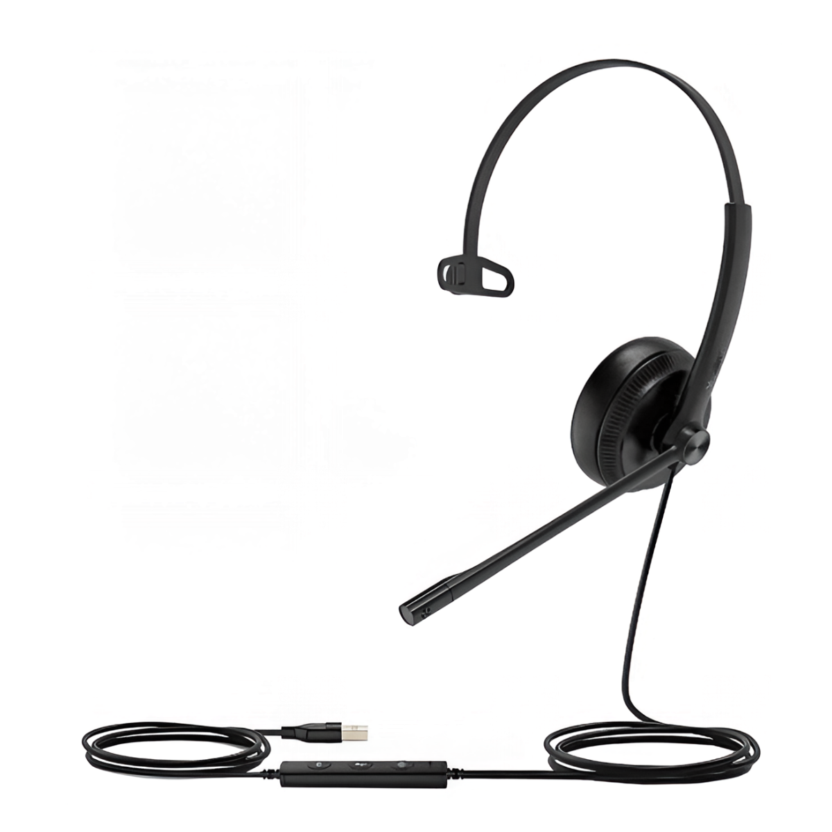 Проводная DECT-гарнитура Yealink UH34 Mono UC, черный, для колл-центра