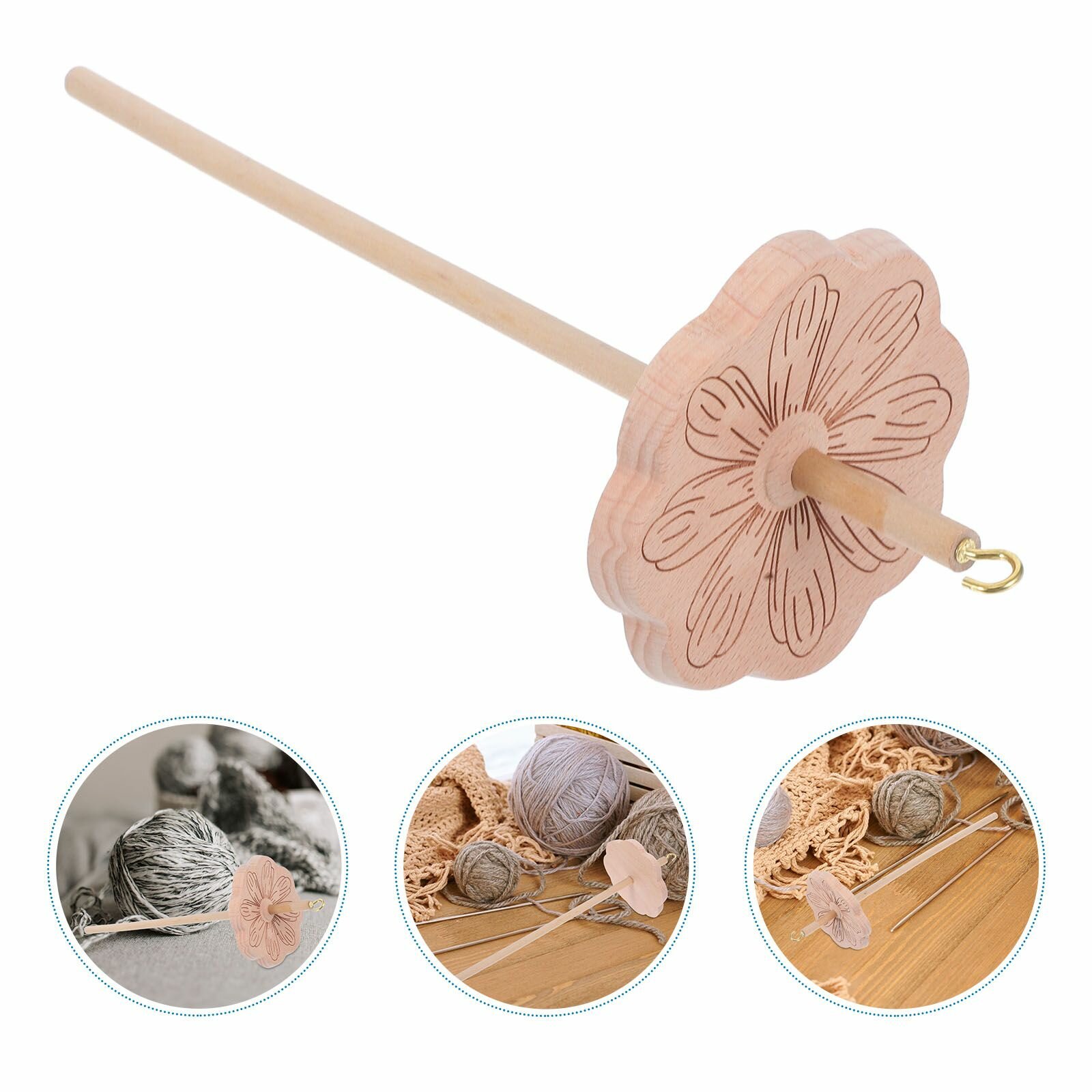 Деревянный Веретено, Для Прядения Нити, Из Дуба, 1 Штука