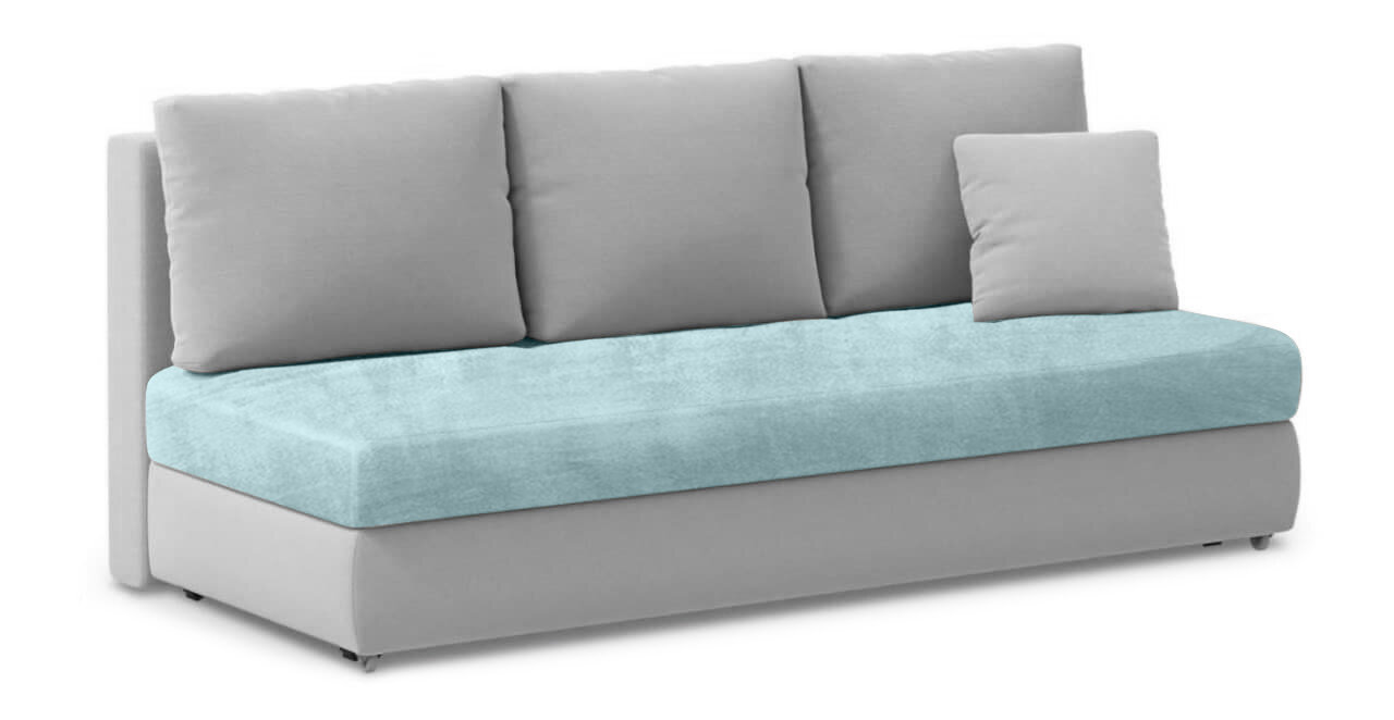 Чехол на сиденье для дивана евро-книжки Бруклин дымчато-фисташковый, стрейчевый велюр, Виктория Хоум Декор