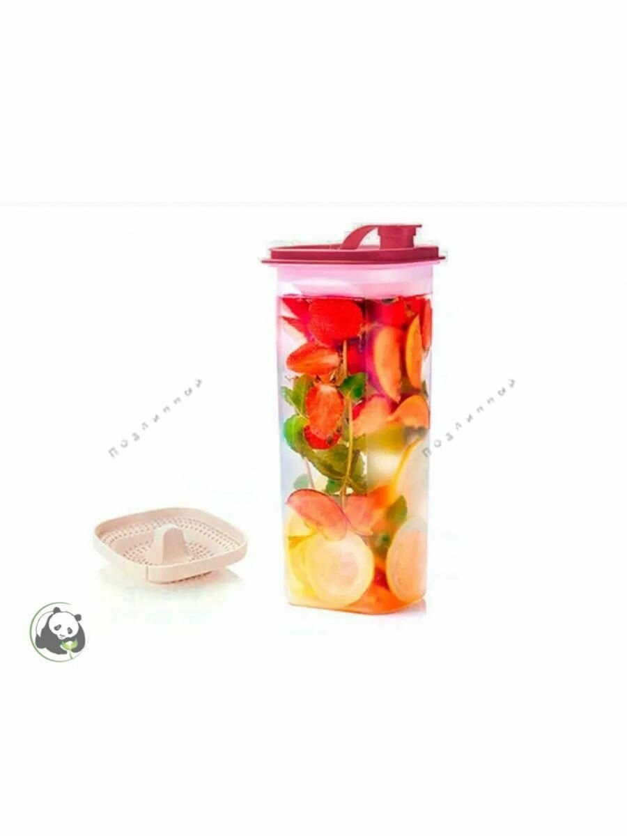Контейнер Tupperware "Универсал", с крышкой, полипропилен, 2000мл, красный, белый