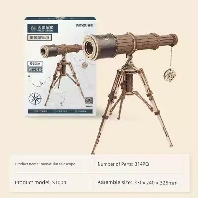 Набор для сборки модели телескопа с одной трубкой для образовательных игр и подарка детям
