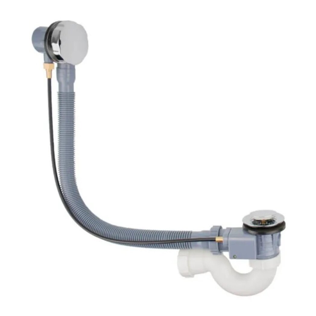 Слив-перелив для ванны полуавтоматический Frap F68, цвет хром