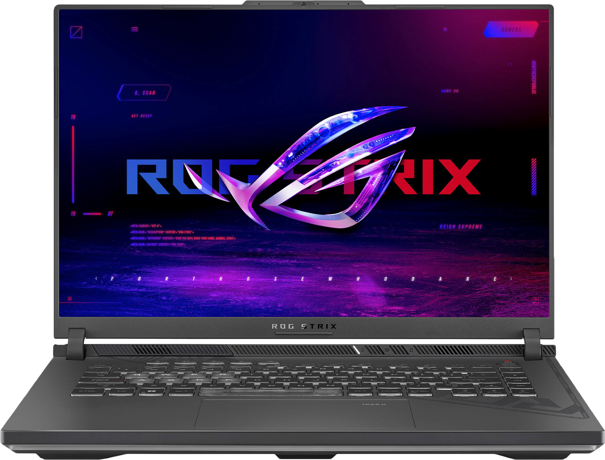 Ноутбук ASUS ROG Strix G16 G614JU-N3490 16" Core i5 13450HX RAM 16 Гб SSD 512 Гб Без ОС серый