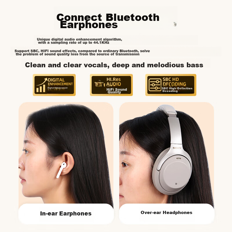 Biaze USB Bluetooth Adapter 5.4, Transmitter And Receiver, External Module for Laptops And Desktop Computers, Connects to Keyboard, Mouse, Audio Speakers, Wireless Headphones