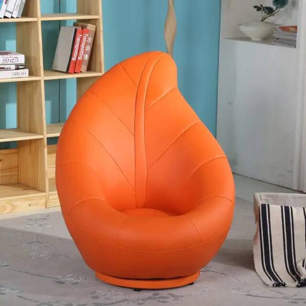 Креативный диван-кровать, кресло для отдыха на балконе с одной спинкой, милый маленький диванчик для девочек с рисунком в виде мультяшных листьев