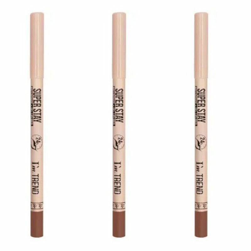 TF Cosmetics Карандаш для губ гелевый Super stay I'm trend тон 004 карамельный, 3 шт
