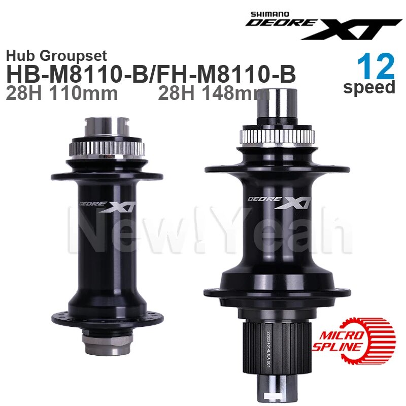 SHIMANO DEORE XT M8110 Втулки передняя и задняя M8110B 28H 110 148