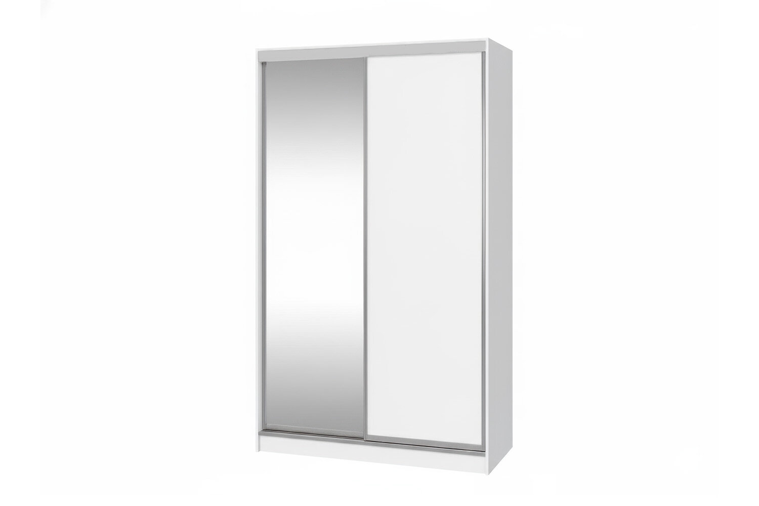 Шкаф-купе Home, напольный, 135х229,5х59,5 см, ЛДСП/зеркало, цвет белый