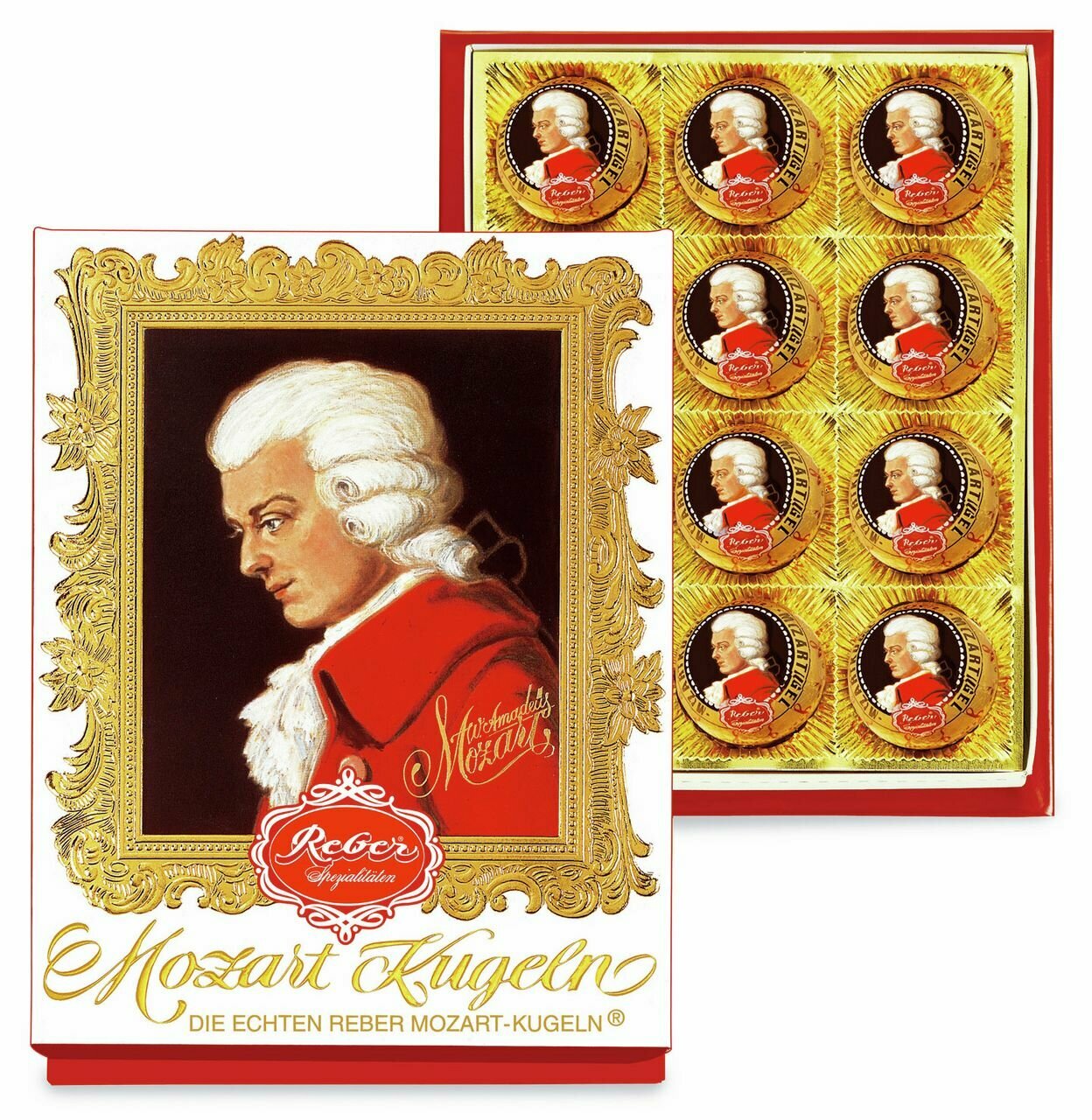 Конфеты Reber Mozart 356 из горького шоколада, 240г x 10 упаковки