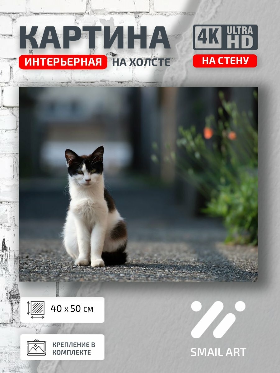 Картина на холсте интерьерная 40 на 50 на стену Дорожка Animal для детской animal style