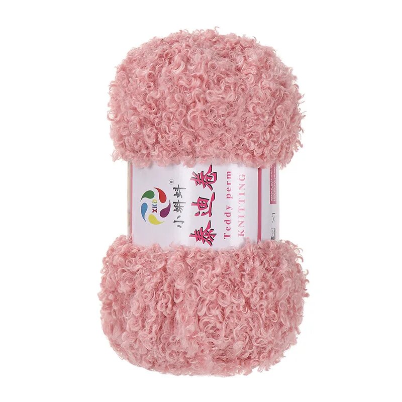Шерстяная пряжа Тедди 100г Розовый, 10
