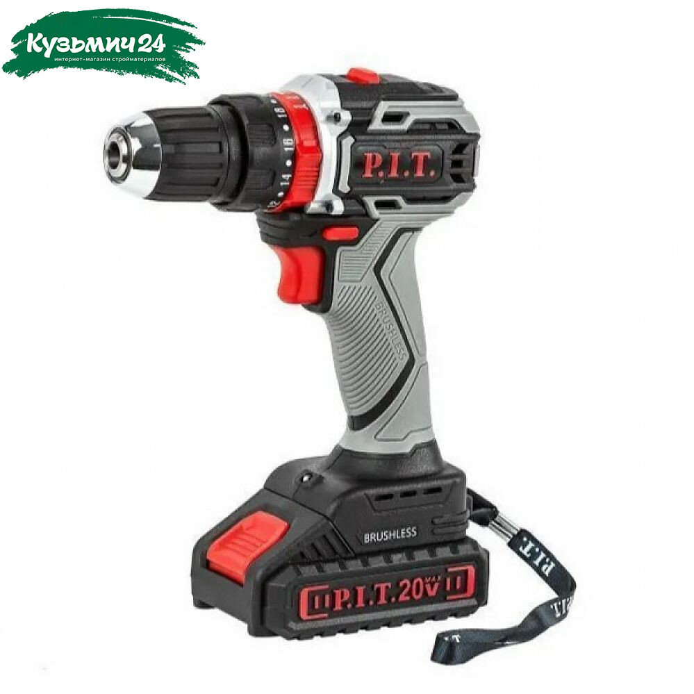 Аккумуляторный шуруповерт ударный P.I.T. PSR18-D4 Promo, 20 В, 1 аккумулятор и зарядное устройство в комплекте