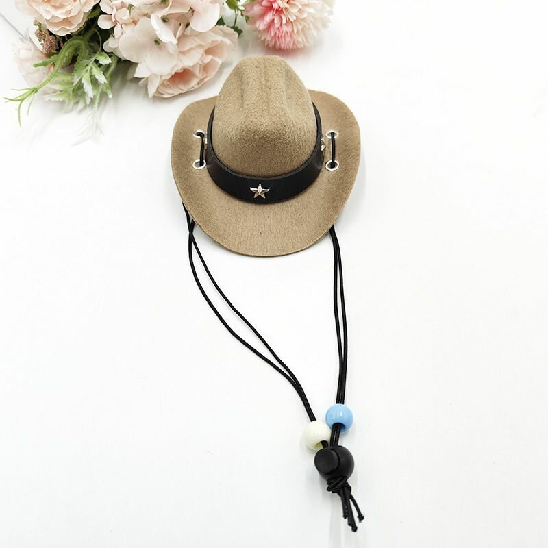 Ковбойская шляпа для питомцев Стильная мини-шляпа в западном стиле для собак и кошек