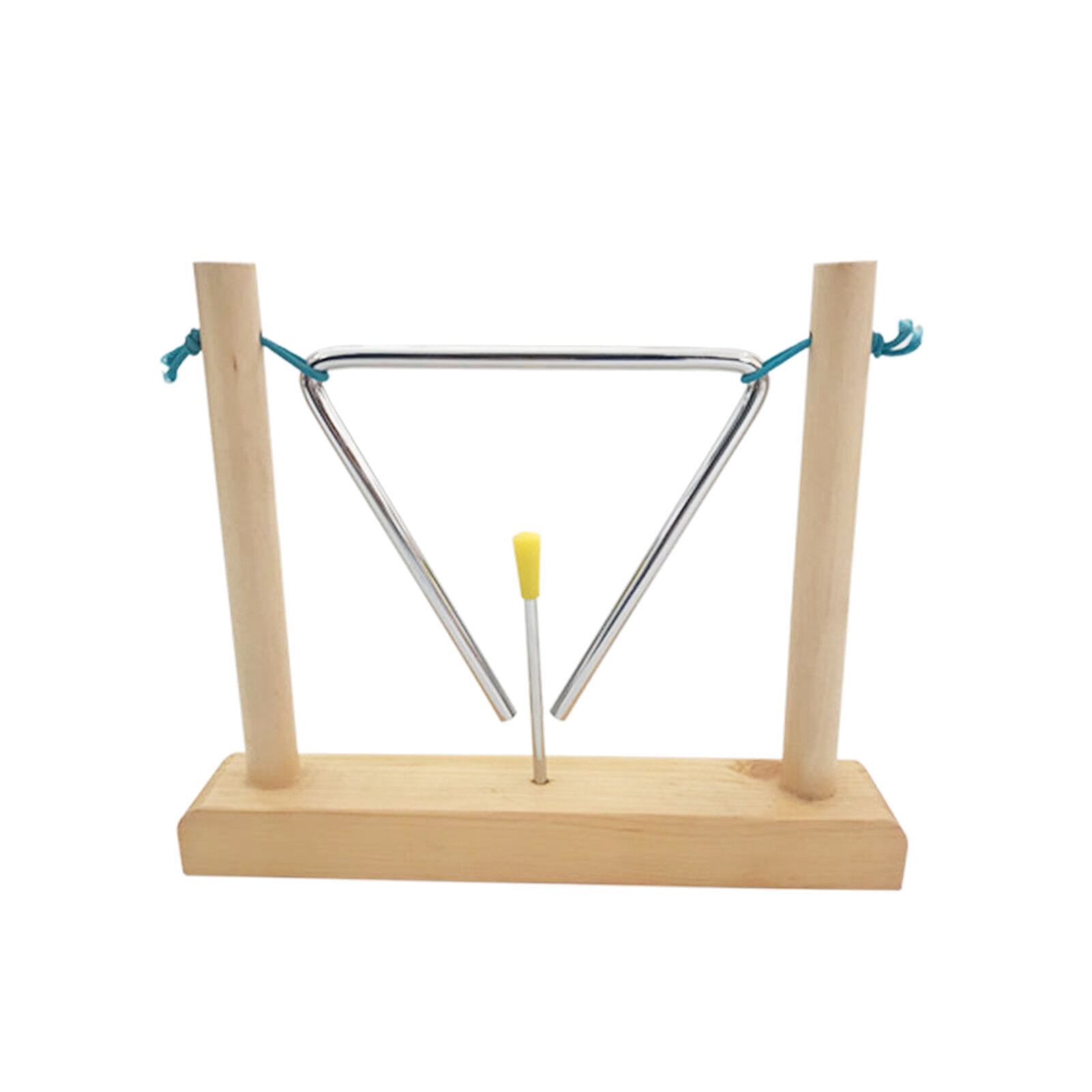 6-inch Треугольник Инструмент со Страйкером и Деревянным Стандом Музыкальный Стальной Треугольник Раннее Образовательный Ударный Инструмент Основной Цвет Серебристый Материал Дерево и Сталь Размер Предмета 6-дюймовый В комплект Входит 1 Треугольник с