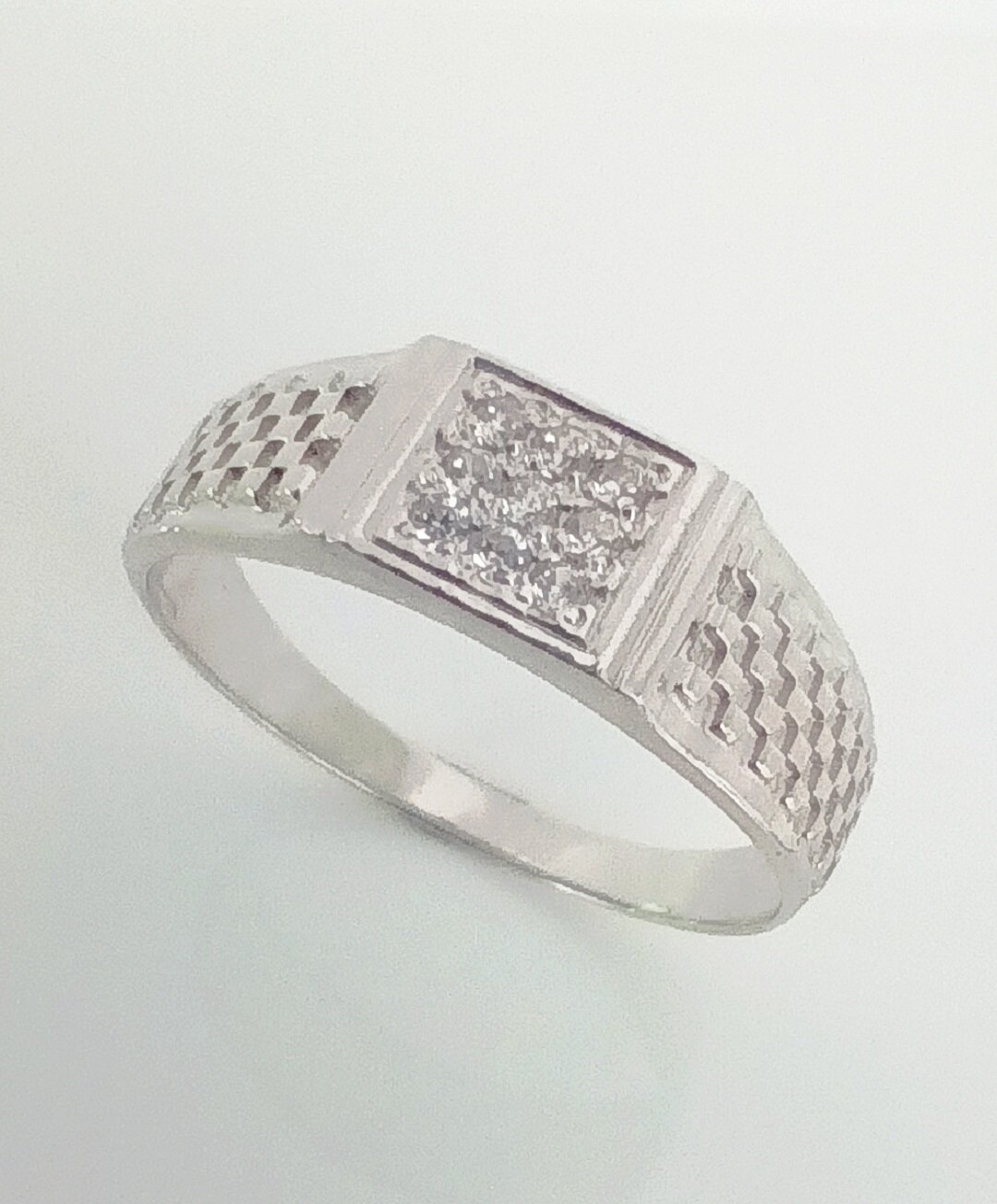 Печатка, серебро, 925 проба, родирование, фианит