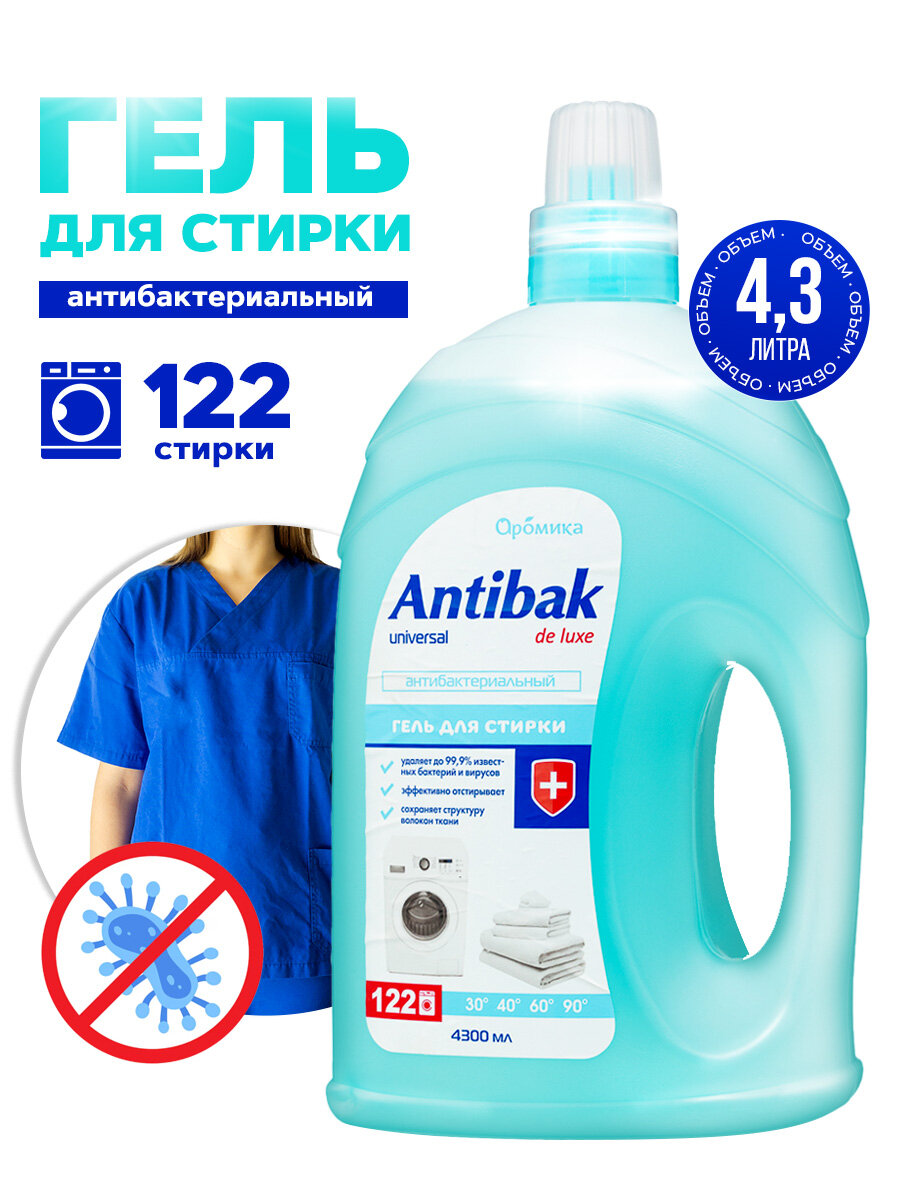 Антибактериальный гель для стирки белья Aromika Антибак