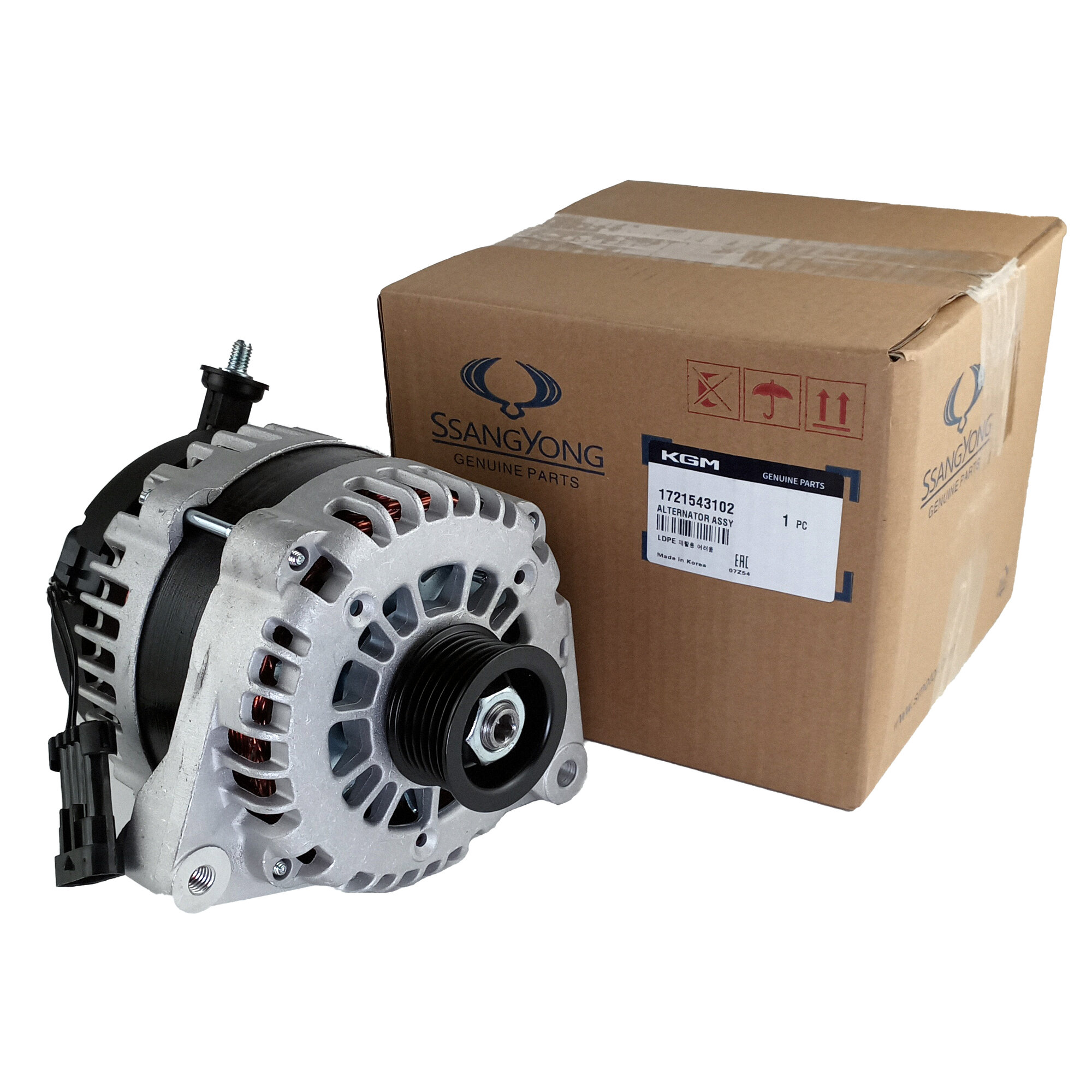 Генератор 1721543102 для SsangYong Actyon New, 2л бензин, G20D