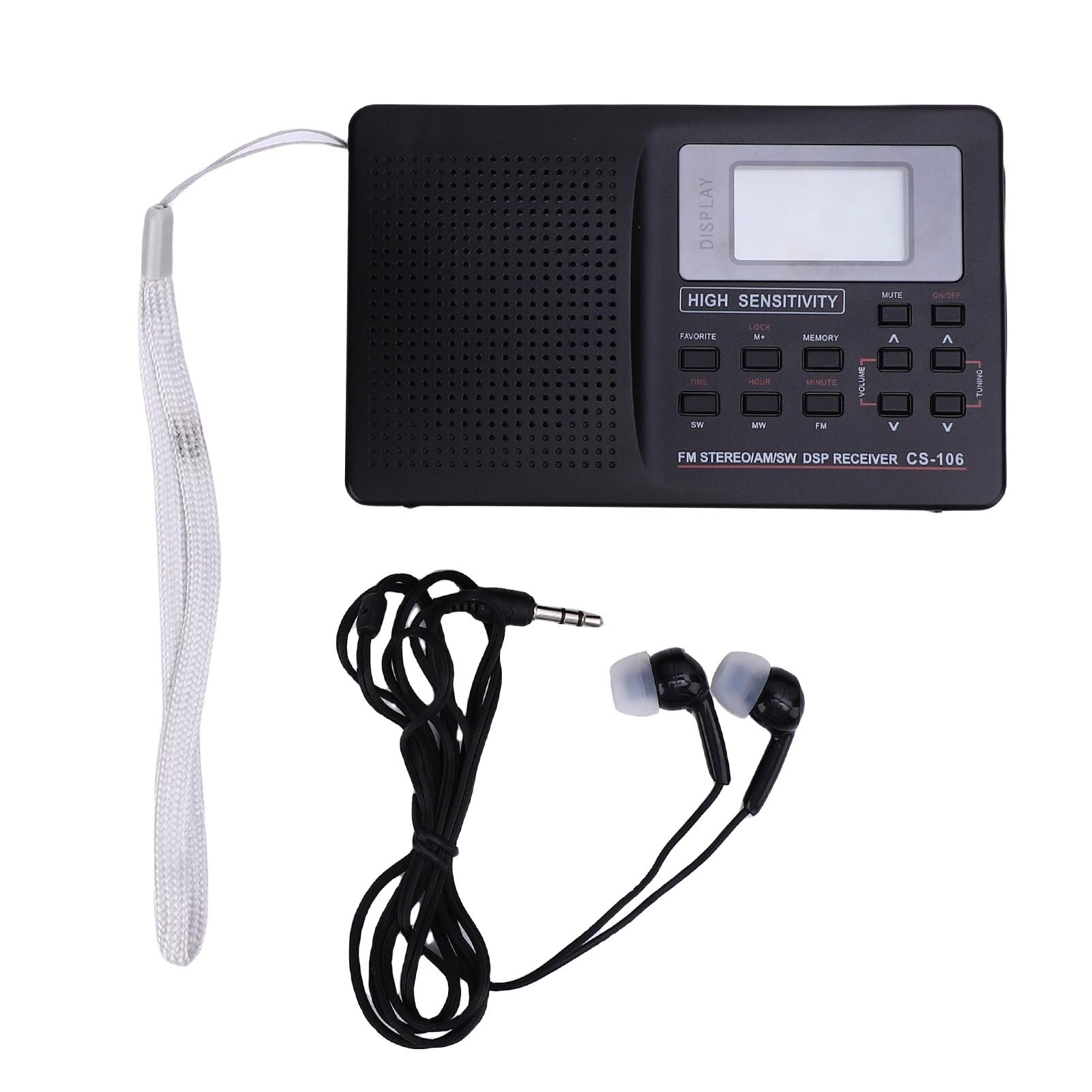 Портативное FM MW SW радио для пожилых людей, многодиапазонное Hi-Fi портативное цифровое радио с батарейным питанием для дома и улицы