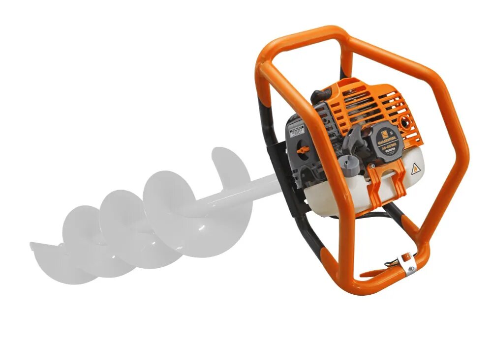 Мотобур бензиновый CARVER AG-65/000 без шнека (2200 Вт, 62 см3, 3.0 л. с, бак 1.1 л, двухтактный двигатель)