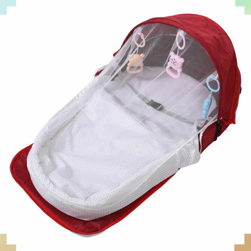 Кровать для самолета для детей, детские люльки, складная многофункциональная кровать с зажимом 95.00X45.00X40.00CM, красная, из ПП хлопка, для путешествий