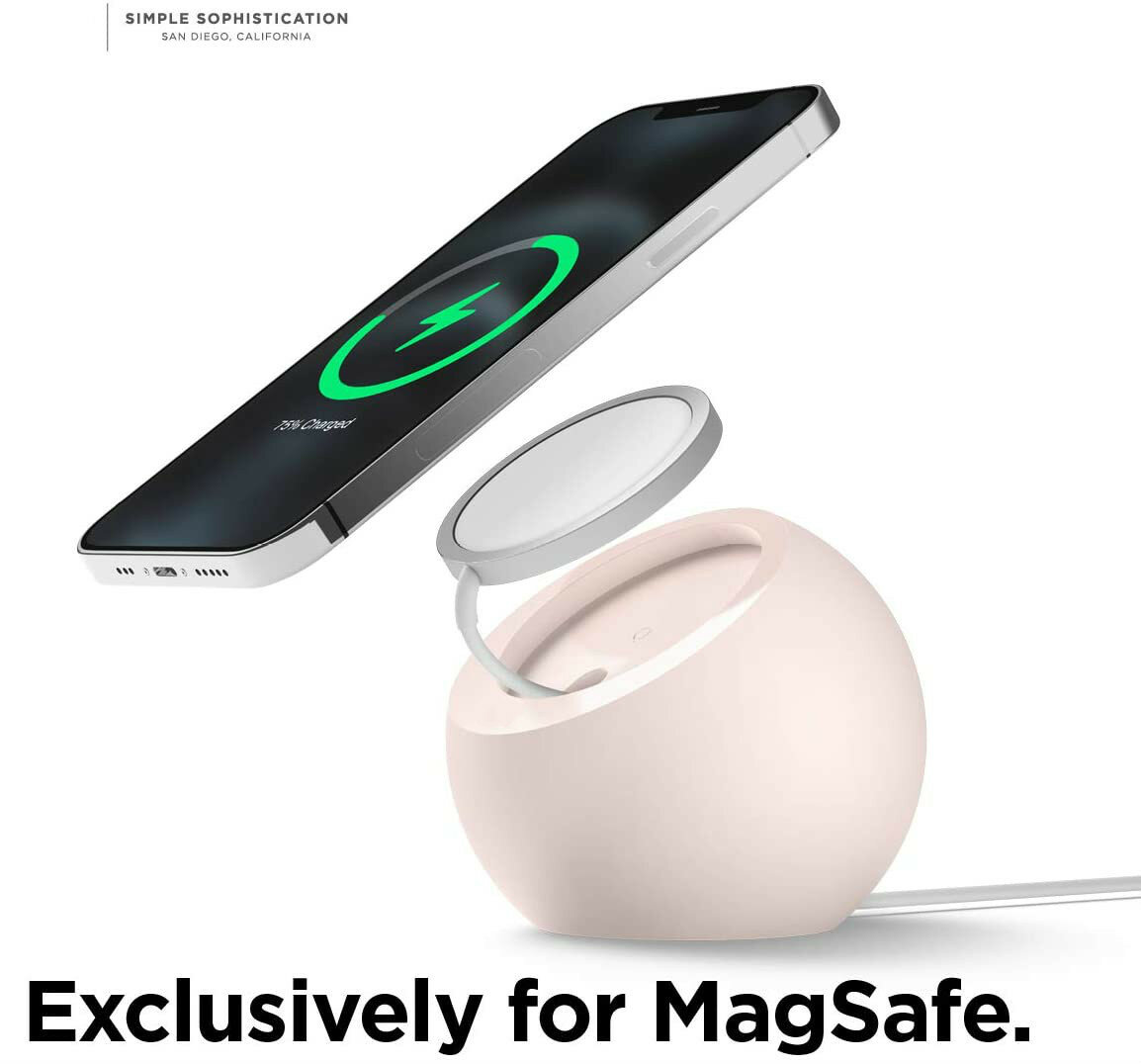 Силиконовая настольная подставка MagSafe совместимая для iPhone 12 с беспроводной зарядкой и магнитным креплением —