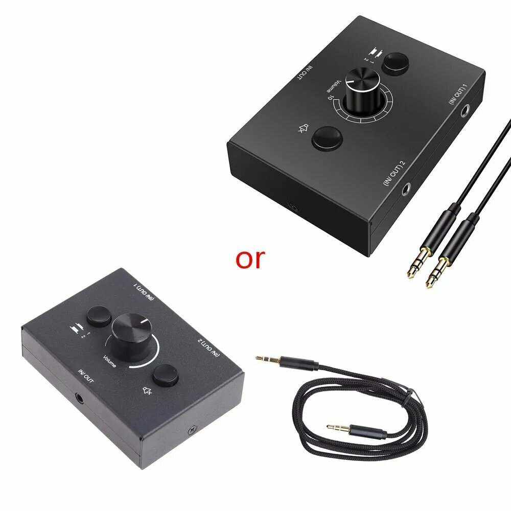 (1шт) 3,5-мм переключатель наушников audio switcher AC014