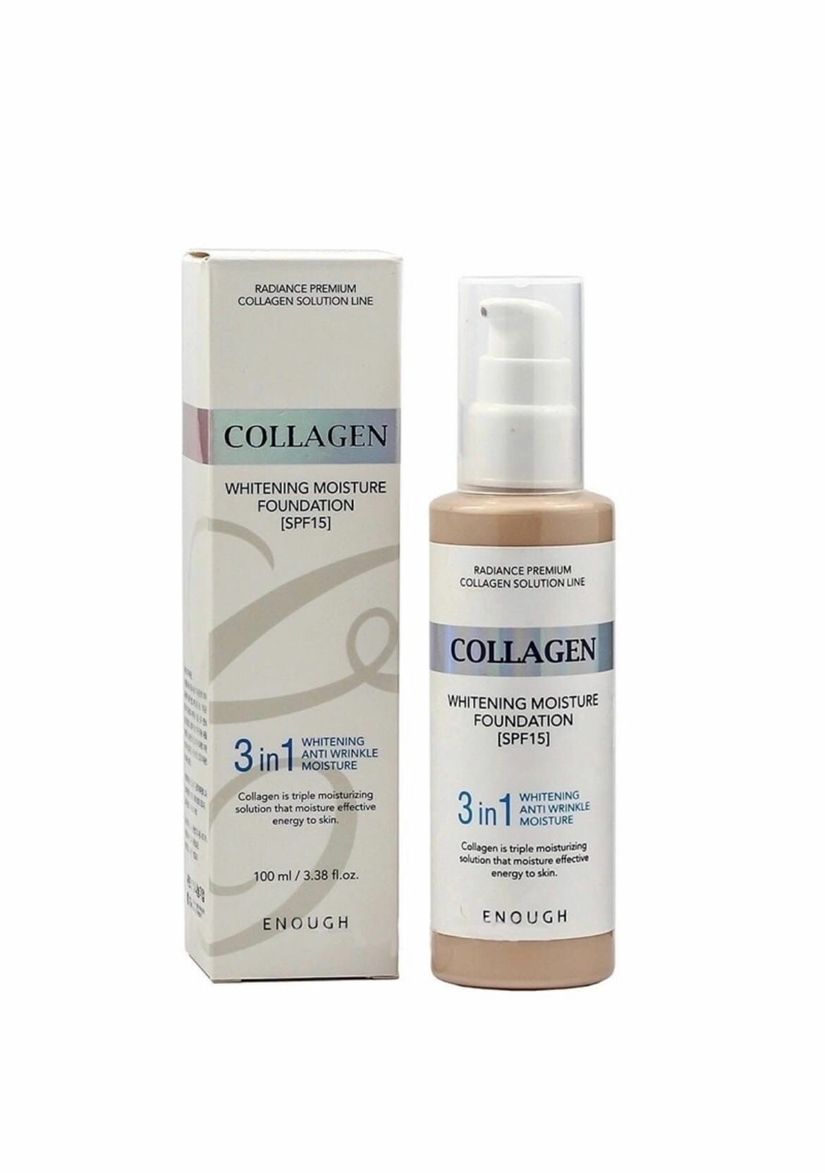 Enough тональный крем Collagen Whitening Moisture Foundation, SPF 15, тон №21
