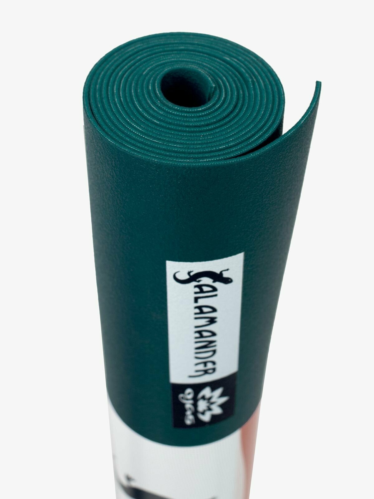 OJAS Salamander Slim 200 х 60 х 0,13 см, изумрудный коврик для йоги Оджас Саламандер Слим нескользящий из натуральной резины, каучука