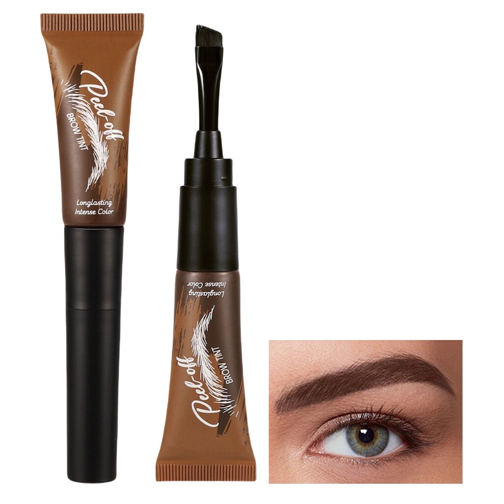 Стойкое окрашивание и водостойкий крем для бровей- 02