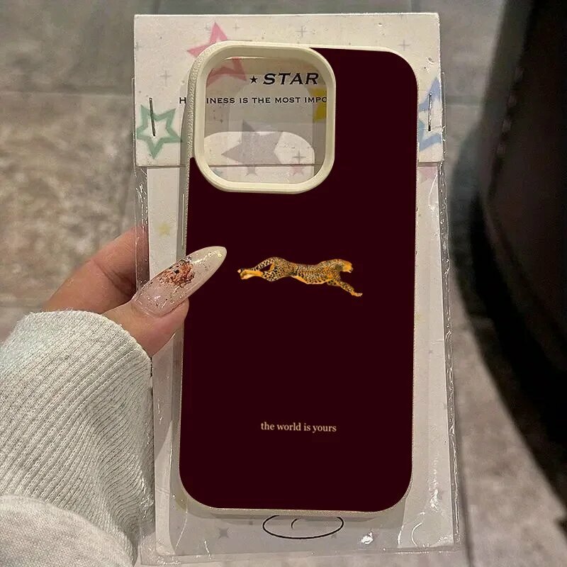 Чехол iPhone 11 Pro Max, Wine Red, Leopard — фото 1
